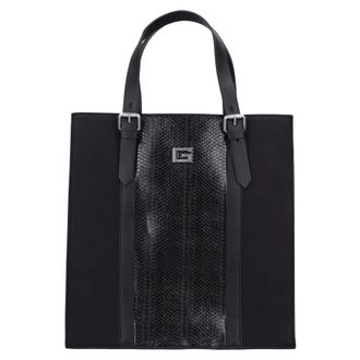 Guess Faux Leather Tote Bag - - Bags - Herren - Schwarzk - ONE SIZE