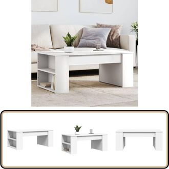 vidaXL Vidaxl - Couchtisch Weiß 102x55x42 cm Holzwerkstoff - Couchtisch - Wohnzimmerstil - Weißer Couchtisch - Holzwerkstoff Möbel - Sideboard