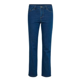 Kaffe Straight Leg Jeans Medium Blue Denim - - Jeans - Damen - Blau - M