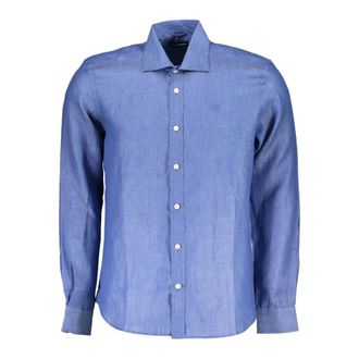 North Sails Blaues Hemd mit Italienischem Kragen - - Shirts - Herren - Blau - M