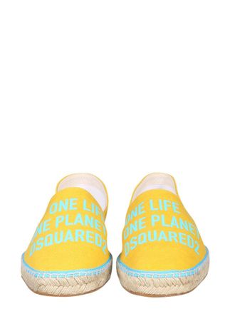 Dsquared2 Organic Canvas Espadrille Flat - Yellow