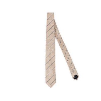 Au Printemps Paris Cravate &agrave; rayures en soie