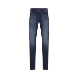 Kiton Homme, Jeans, Bleu, Taille: W38 Jean en Coton Élasthanne Bleu