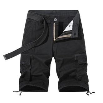 Generic Pantalon cargo pour homme avec poche ample et style d&eacute;contract&eacute;, Noir, 42