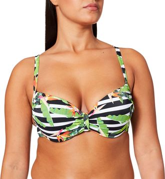 Firefly Damen Miriam Bikini, AOP/Black/Greendark, 42B