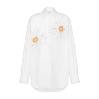Moschino Blumenmuster Wei&szlig;es Hemd - - Shirts - Herren - Wei&szlig; - XL