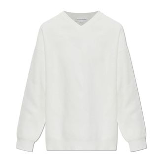 Victoria Beckham Relaxed Fit V-Neck Jumper - - Knitwear - Damen - Wei&szlig; - L