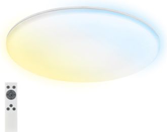 Briloner LED Deckenlampe Bad mit indirektem Licht, Fernbedienung, Staub- und Spritzwasserschutz, LED Deckenleuchte, Badlampe, Badezimmerlampe, K&uuml;chenlampe, Feu