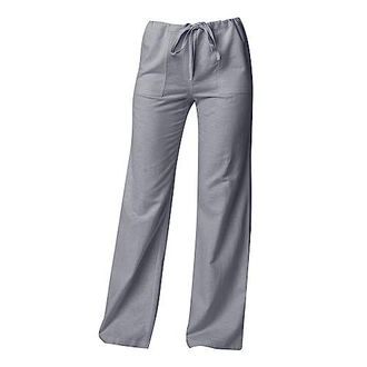Generic Pantalon Large en Lin Femme &Eacute;t&eacute; Grande Taille Coton L&acirc;che De Couleur Unie et Conception et Exquise De Pantalons D&eacute;contract&eacute;s Jambe Droite Vetement Fem