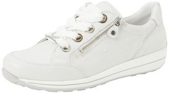 Ara Damen Osaka Sneaker, Nebbia,Weiss,Silber, 38.5 EU Weit