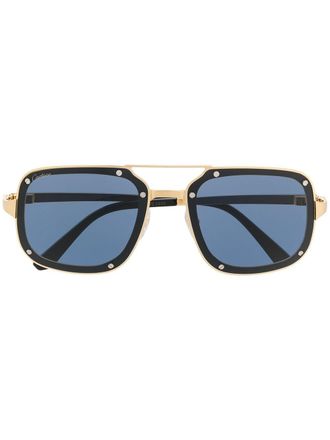Cartier lunettes de soleil &agrave; monture carr&eacute;e - Or