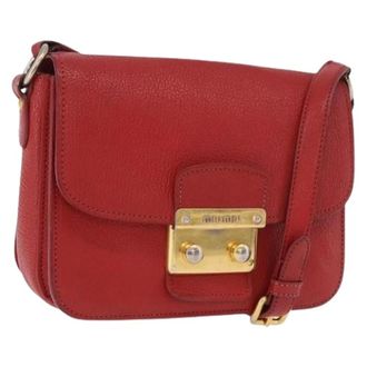 Miu Miu Sac bandouli&egrave;re en cuir pr&eacute;-poss&eacute;d&eacute; - Femme - Pre-owned - Rouge - Taille: ONE Size