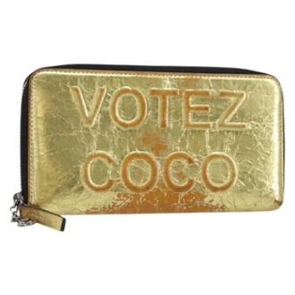 Chanel Portefeuille Vintage Pre-owned - Femme - Pre-owned - Jaune - Taille: ONE Size