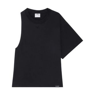 Courr&egrave;ges Scuba Einarm-T-Shirt - - Tops - Damen - Schwarzk - M