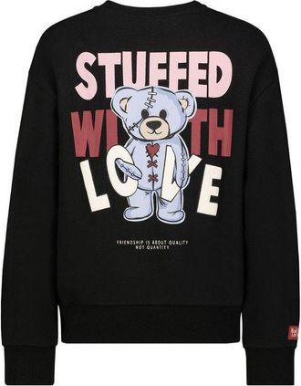 Sublevel Sweatshirt Damen Pullover langarm mit Kuscheltierprint Sweater, Sweatpullover