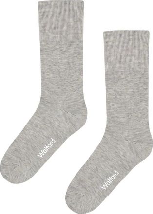 Wolford Femme, Sous-v&ecirc;tements, Gris, Taille: XS Chaussettes c&ocirc;tel&eacute;es extensibles en coton