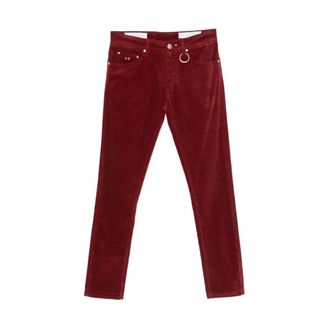 Sartoria Tramarossa Dunkelrote Cordhose mit f&uuml;nf Taschen - - Jeans - Herren - Rot - W34
