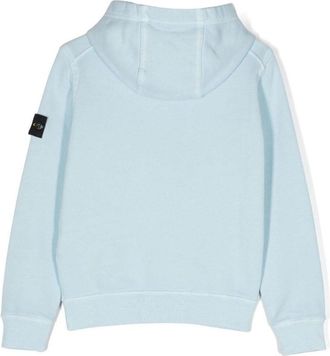 Stone Island 100% Cotton Hooded Sweatshirt - Blue