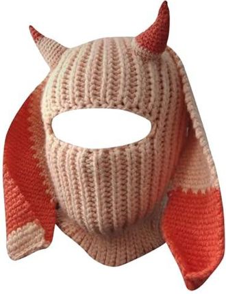 Generic Bonnet Femme Hiver Bonnet Femme Chapeau Femme Hiver Confortable Classique - Bonnet Lapin avec Col Int&eacute;gr&eacute;, Tricot Doux Automne Hiver, Parfait pour D&eacute;t