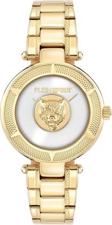 Philipp Plein Femme, Accessoires, Jaune, Taille: ONE Size Montre analogique avec t&ecirc;te de tigre 3D
