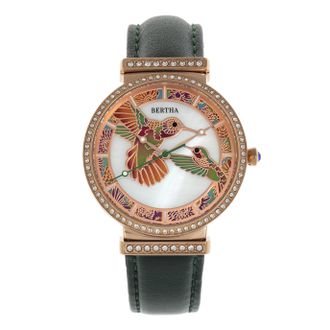 Bertha Sunglasses Emily Perlmutt-Lederarmbanduhr