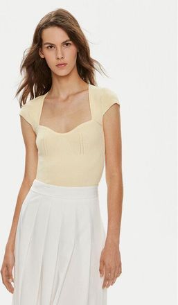 Gina Tricot Bluse 22212 Gelb Slim Fit