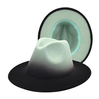 Generic Chapeau de jazz d&eacute;grad&eacute; de couleur pour femmes, chapeau haut-de-forme en laine pour hommes, chapeau &agrave; visi&egrave;re dext&eacute;rieur pour femmes, MG1, Taille uniq