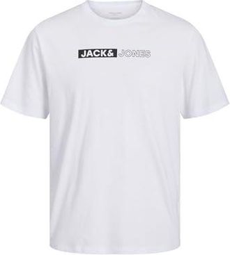 Jack & Jones Jjecorp Logo Tee SS O-Neck Noos T-Shirt, Blanc/imprimé : Play 5, L Hommes