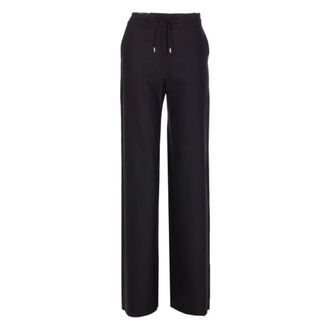 Max Mara Femme, Pantalons, Noir, Taille: 38 FR Denaro Wool Twill Drawstring Pantalons