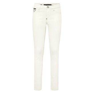 Philipp Plein High Waist Jegging Heart - - Jeans - Damen - Wei&szlig; - W28