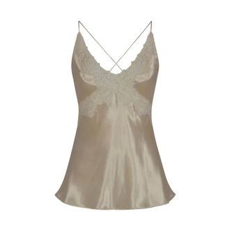 Alberta Ferretti Femme, Tops, Beige, Taille: 38 FR Hauts sans manches