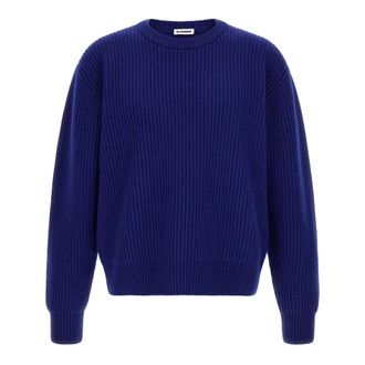 Jil Sander Fisherman Rib Sweater - - Knitwear - Herren - Blau - XL