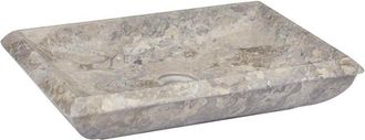 vidaXL Waschbecken Grau 50x35x10 cm Marmor Vidaxl