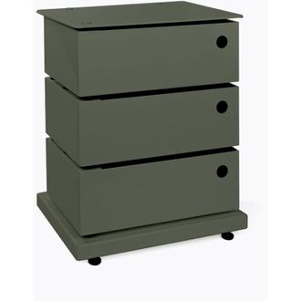 Bath Bazaar BATHBAZAAR - Meuble de rangement pivotant 3 casiers vert kaki mat Twist