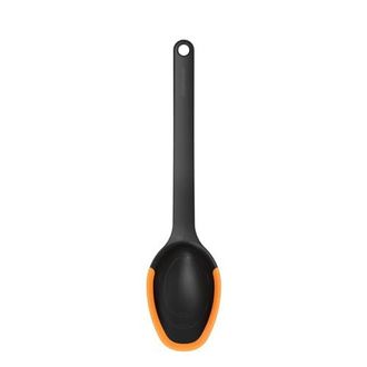 Fiskars Kochl&ouml;ffel, L&auml;nge: 29 cm, Kunststoff/Silikon, Functional Form, Schwarz/Orange, 1027299