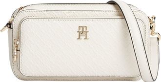 Tommy Hilfiger Damen Th Daily Camera Bag Mono Aw0aw18414 Crossover, BEIGE (Soft Cream)