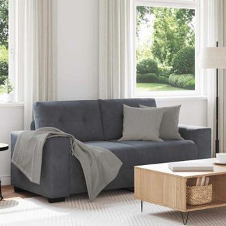 vidaXL Zweisitzer-Sofa Dunkelgrau 140 cm Samt - Vidaxl