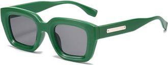 Generic Lunettes de soleil vintage pour femme avec petite monture punk pour homme, Vert, Taille unique