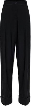 Dolce & Gabbana Woll-Anzughose mit Falten - - Trousers - Damen - Schwarzk - M