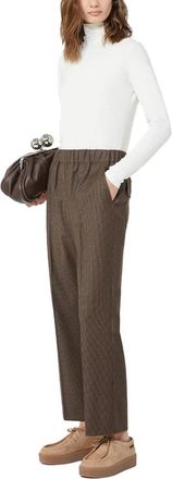 Weekend by Max Mara Wool Flannel Trousers - Brown