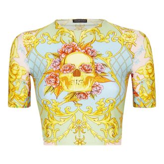 Philipp Plein Femme, Tops, Multicolore, Taille: 36 FR Baroque Crop Top