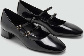 Mango Chaussures vernies boucles noir - Femme - 35 - MANGO