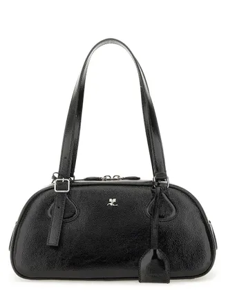 Courr&egrave;ges Womens Shoulder Bag Friday Medium Black
