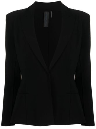 Norma Kamali Einreihiger Blazer - Schwarz