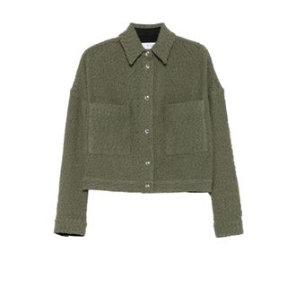 Iro Gr&uuml;ne Strukturierte Webjacke mit Kragen - - Knitwear - Damen - Gr&uuml;n - XS