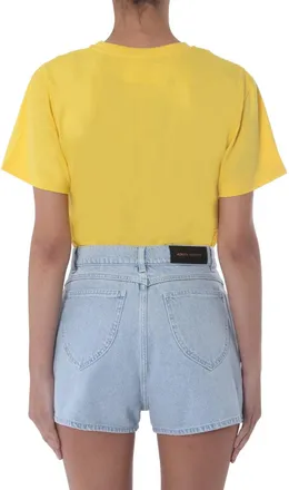 Alberta Ferretti Crew Neck Cotton T-Shirt - Yellow