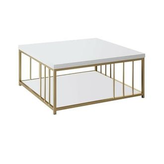 Dmora Couchtisch Ankaa 90x39x40h cm Wei&szlig;, EIN Fach