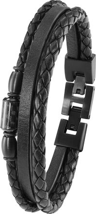 s.Oliver Armband Edelstahl/Leder f&uuml;r Herren, Armschmuck, Kommt in Schmuck Geschenk Box