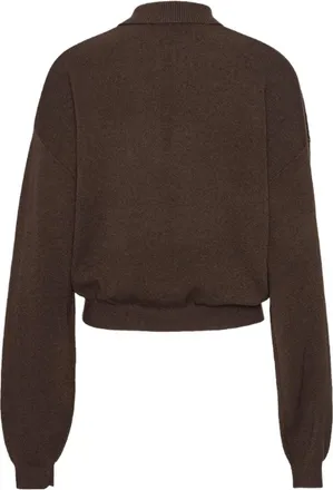 Rotate Cropped Logo Polo Shirt - Brown