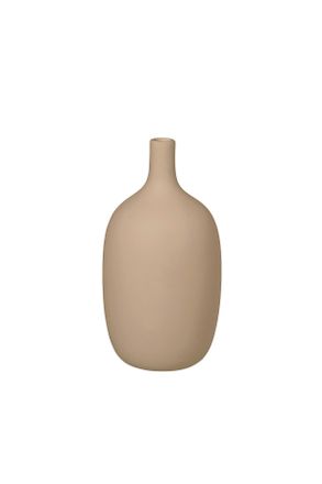Blomus Vase Ceola, Cappuccino, Keramik, bauchig, 21.0 cm, Dekoration, Vasen, Keramikvasen